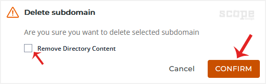 How to Remove Subdomain in DirectAdmin - Knowledgebase - Scope Design